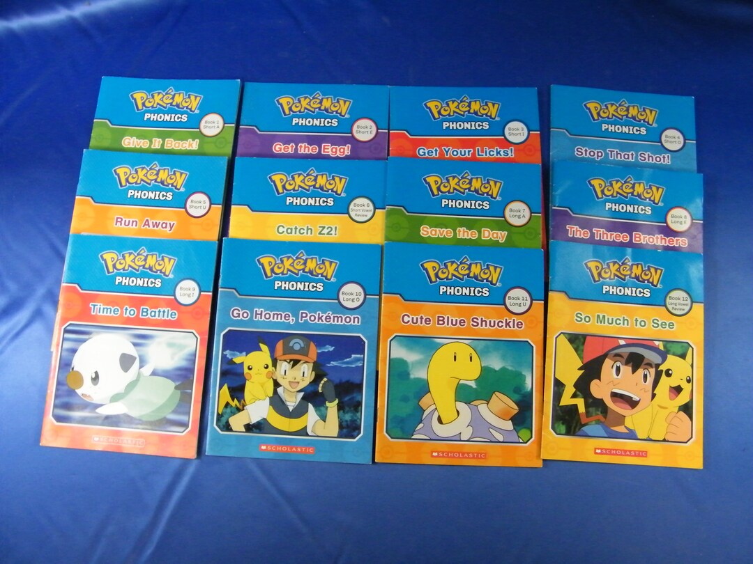 Pokemon Phonics Books 12 Books Vowel Sounds See Photos and Description ...