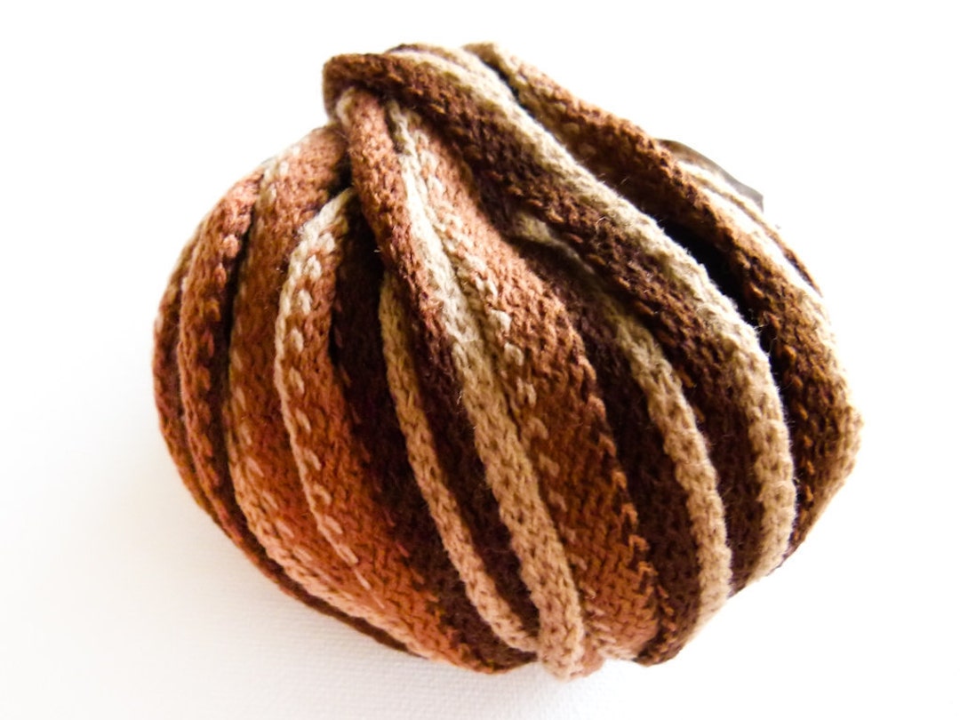 Brown Scarf Yarn. Earthy Ruffle/frilly Yarn for Scarves Brown Shades ...