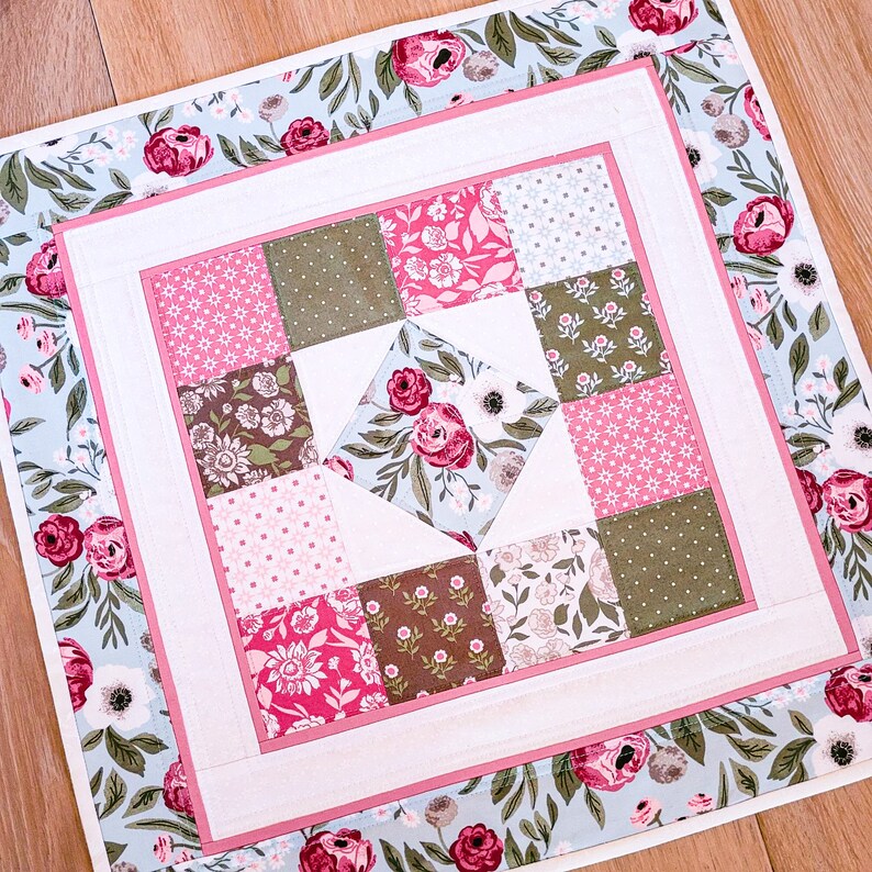 Quilted Spring and Summer Table Topper, Table Mat, Decorative Wall ...