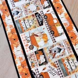 Quilted Table Runner, Quilted Handmade Table Runner, Fall and Harvest ...