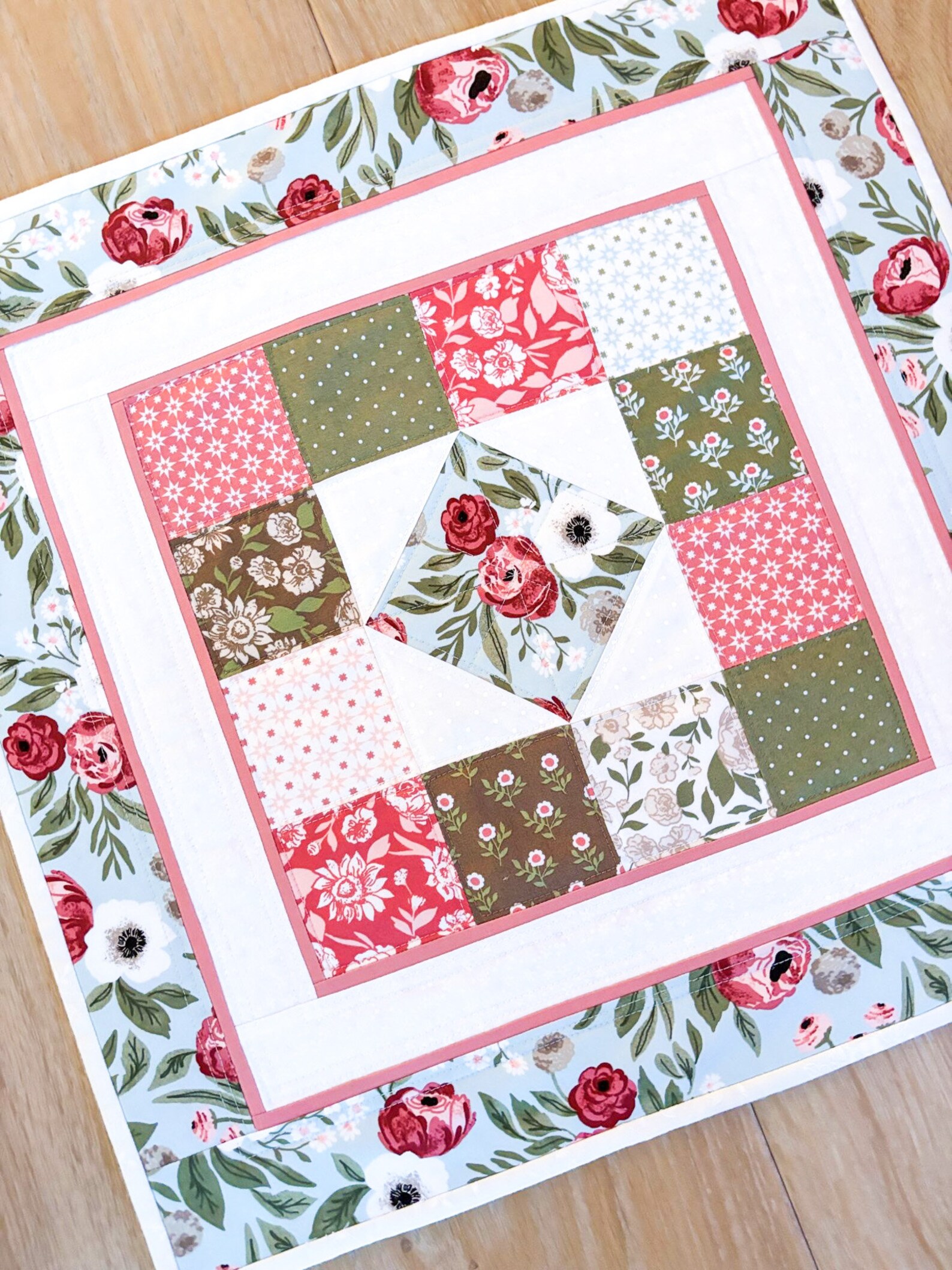 Quilted Spring and Summer Table Topper, Table Mat, Decorative Wall ...