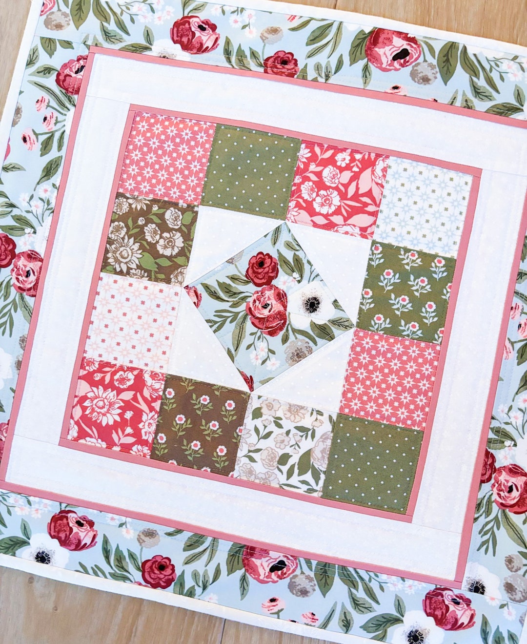 Quilted Spring and Summer Table Topper, Table Mat, Decorative Wall ...