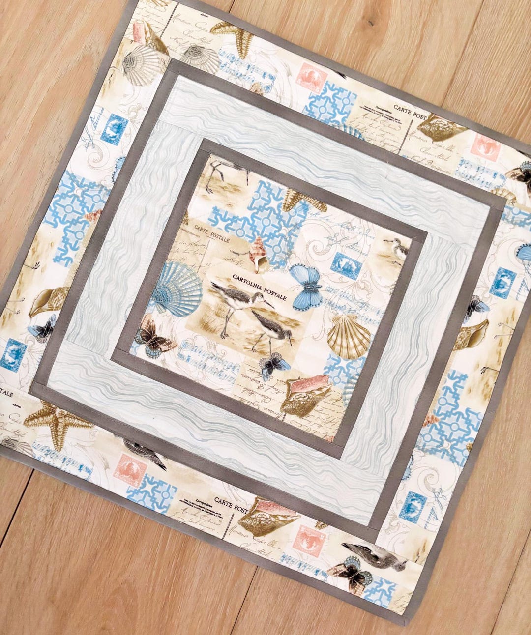 Handmade Quilted Table Topper, Quilted Summer Table Topper/mat ...