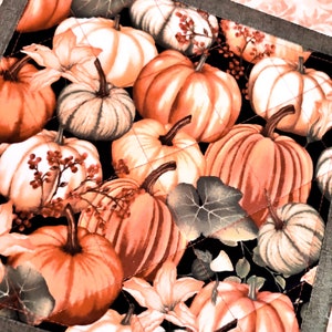 Quilted Table Topper, Quilted Handmade Table Topper, Pumpkins Topper ...