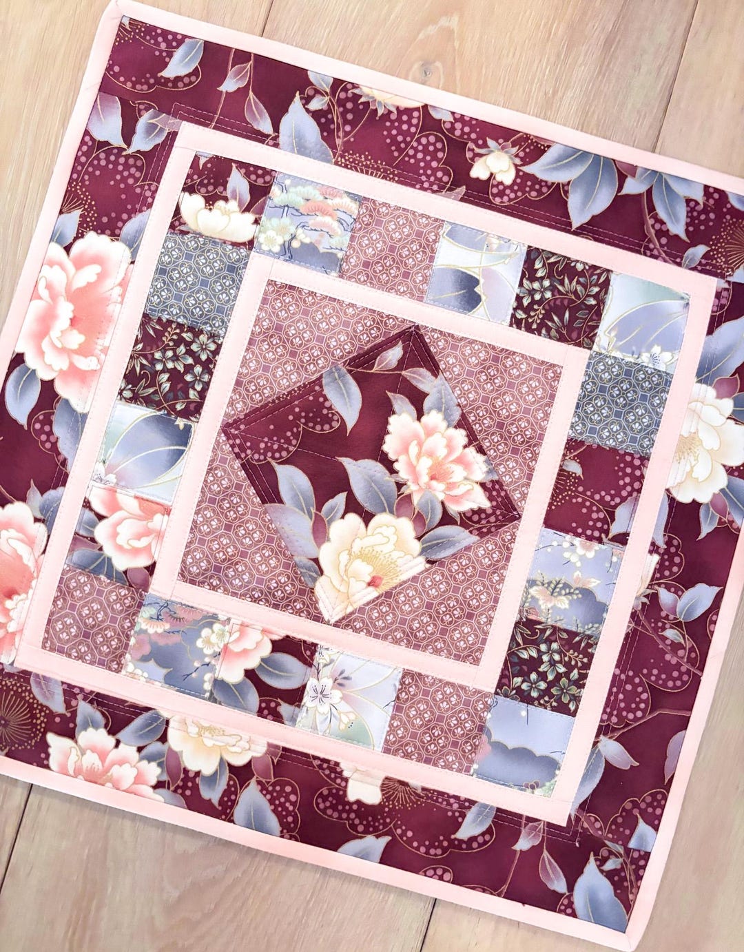 Quilted Table Topper, Quilted Table Mat, Seasonal Table Topper ...