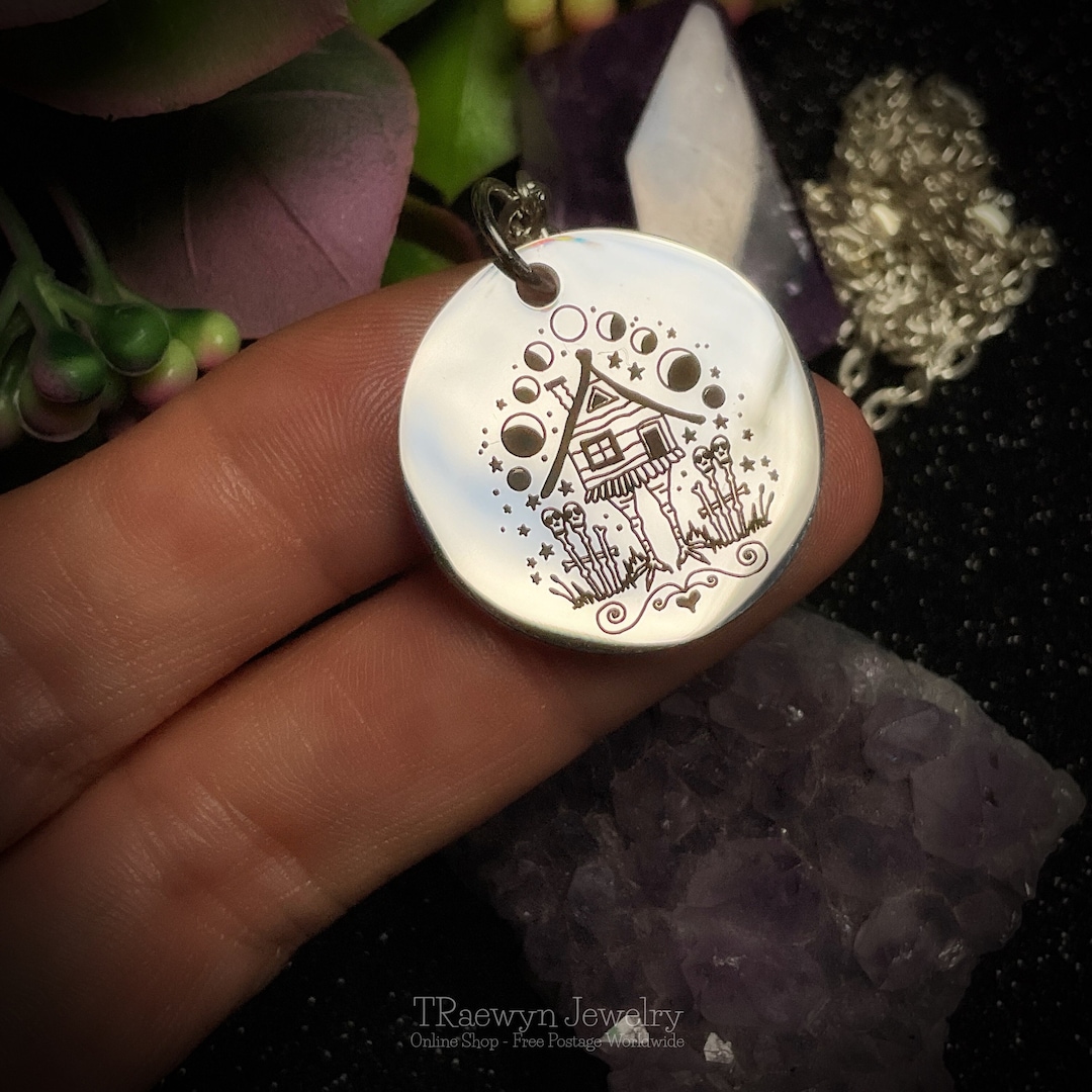 Baba Yaga Necklace - Laser Engraved Stainless Steel - Etsy