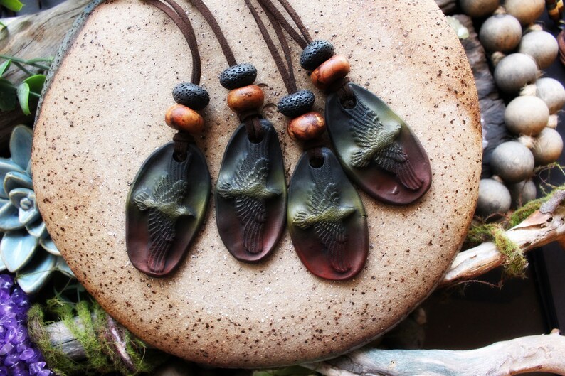 Spirit Bird 'bunjil' Necklace Handcrafted Clay - Etsy