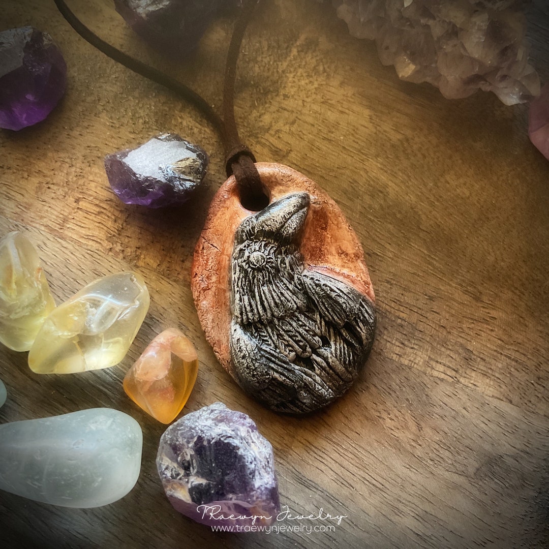 Raven Spirit Animal Necklace. Shamanic Animal Totem Necklace (free ...