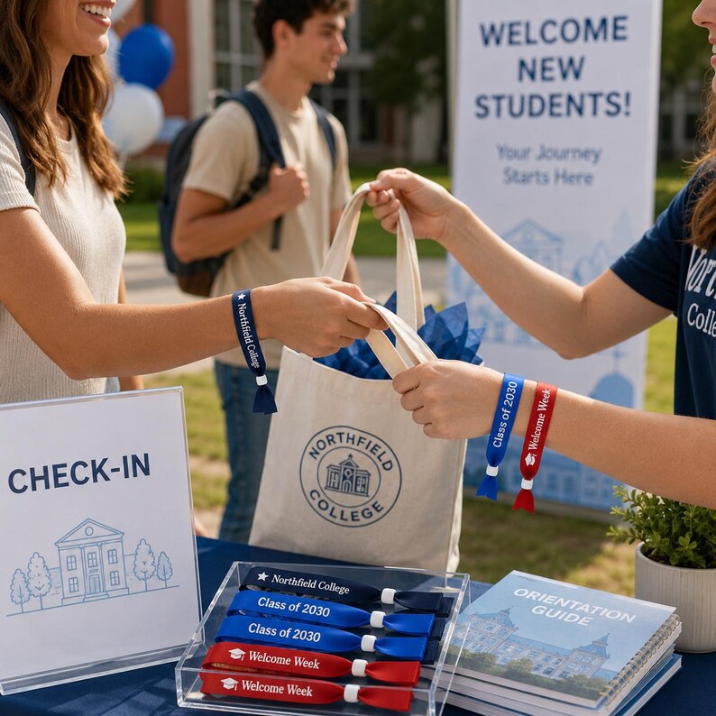 College Welcome Week Wristbands, Personalized Disposable Wristbands for ...