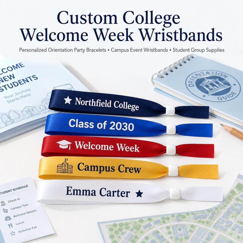 College Welcome Week Wristbands, Personalized Disposable Wristbands for ...