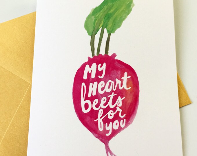 My Heart Beets for You Valentine Card - Etsy