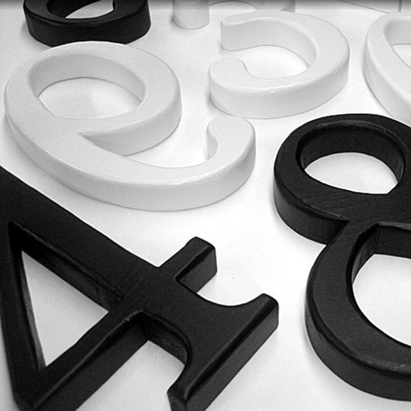 Wood House Numbers - Etsy