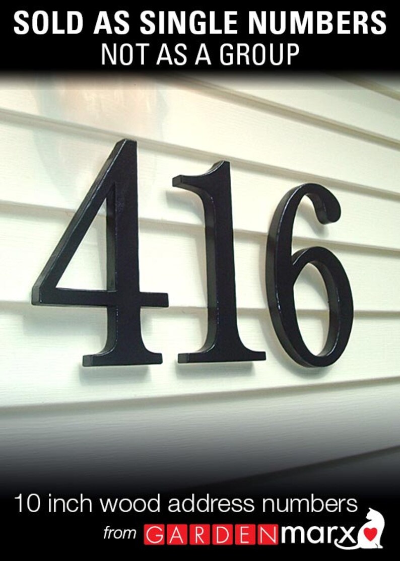 Gardenmarx 10 Inch Address Numbers - Etsy