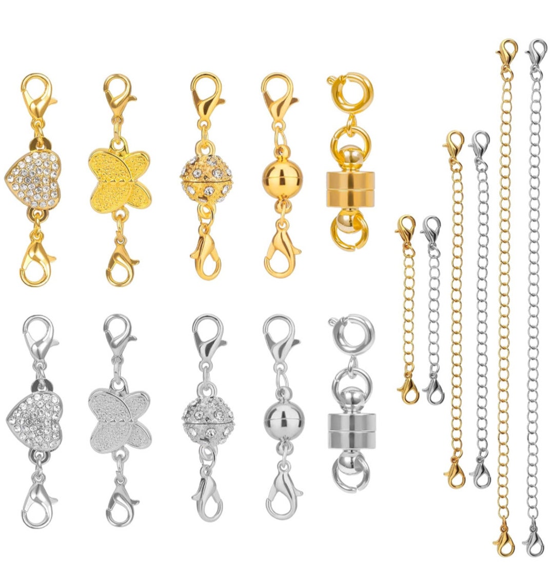 16pcs Necklace Extenders Set, Magnetic Necklace Bracelet Extension ...