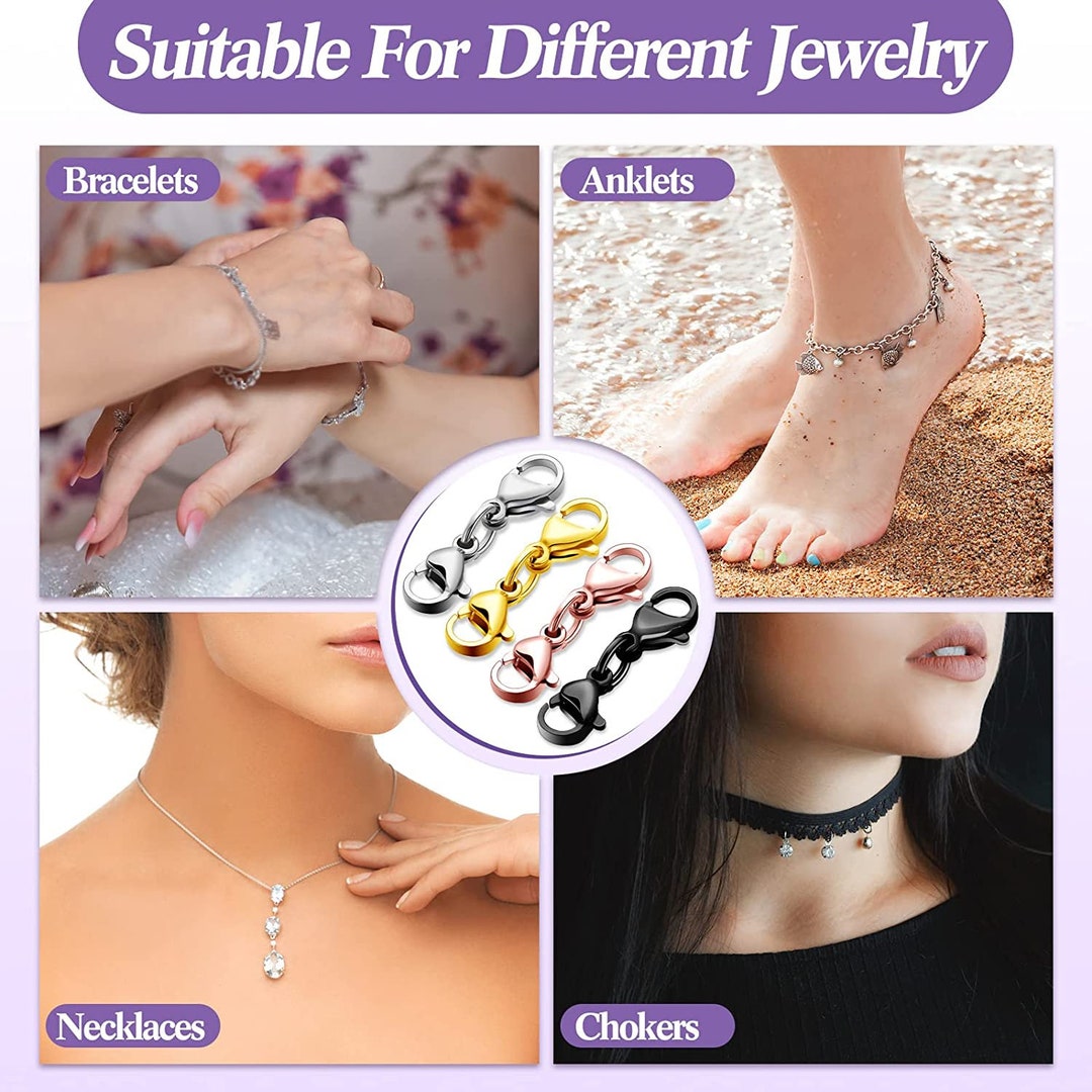 Double Lobster Clasp Extender Double Claw Connector 5 Colors 4 - Etsy