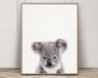 Koala Illustration Print Cute Nursery Decor Printable Wall - Etsy