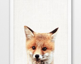 Wolf Print Animal Print Woodland Animals Print Nursery Wall | Etsy