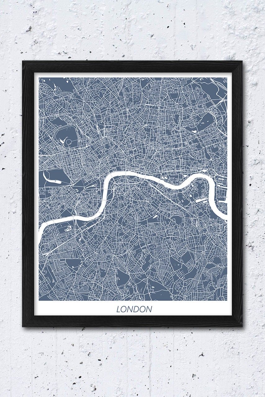 London Street Map Print London City Poster Print London | Etsy