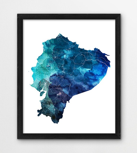 Prints Art & Collectibles Ecuador Map Poster Print etna.com.pe