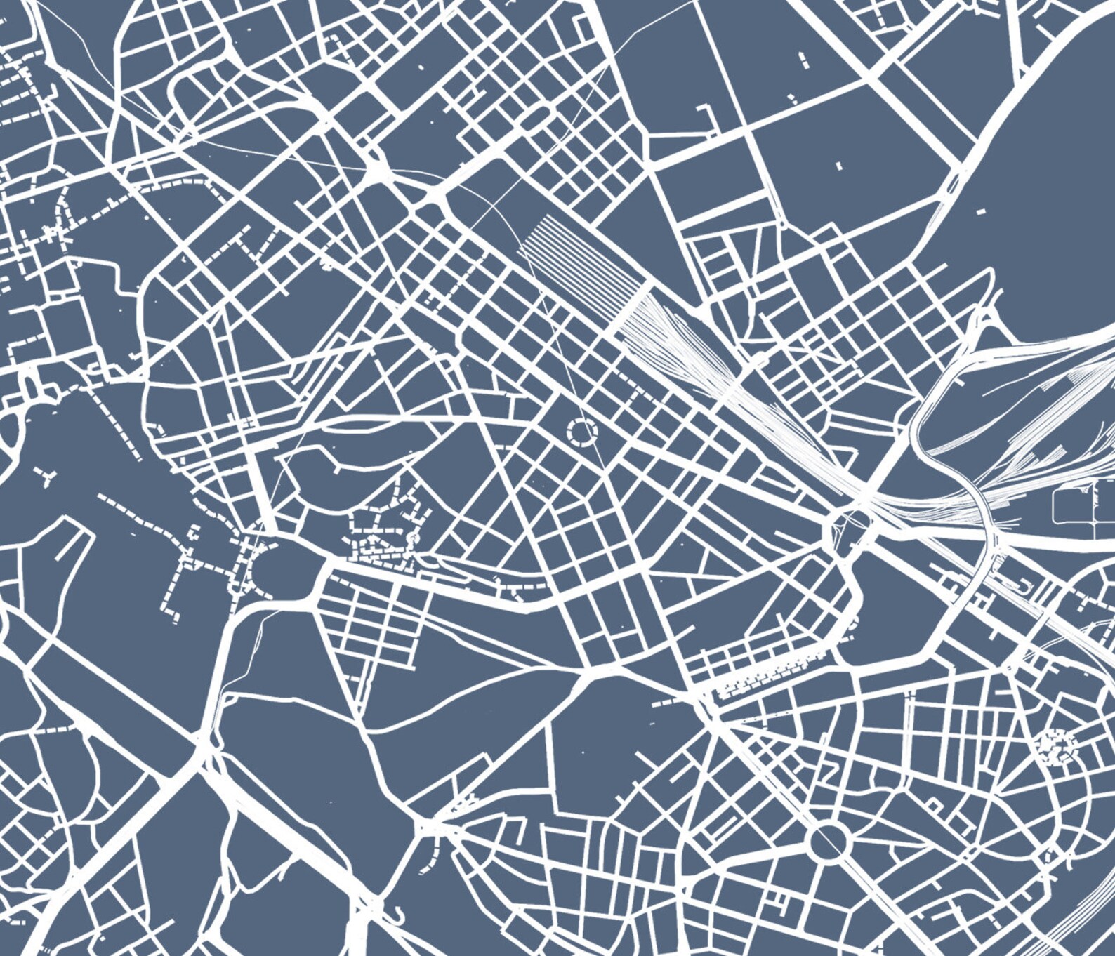 Rome Map Print Rome City Street Map Print Rome Italy Urban | Etsy