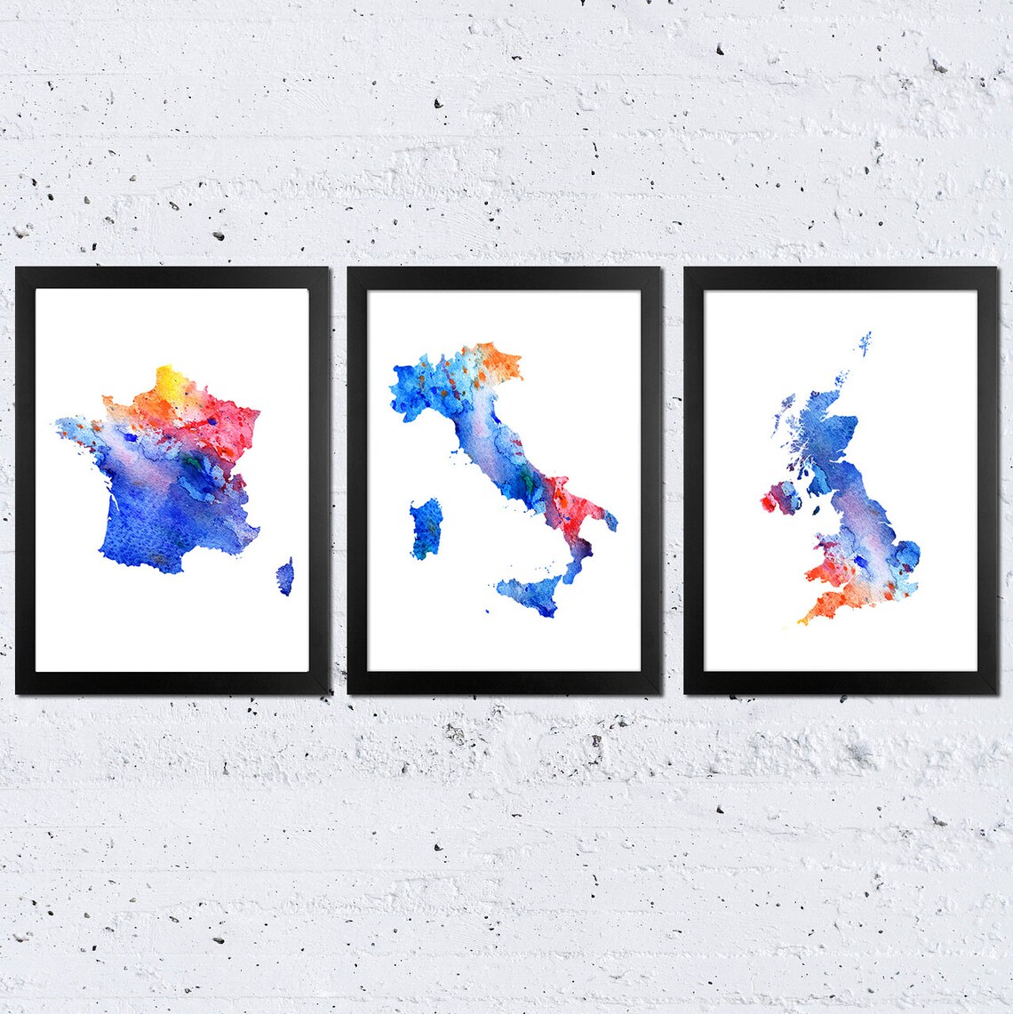 Italy Map Watercolor Silhouette Print, Blue Cyan (digital Art) - Etsy