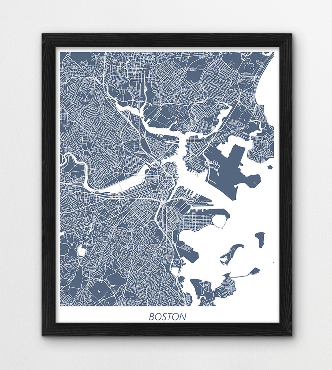 Boston Map Print Boston Map Poster Print Boston Urban Street | Etsy