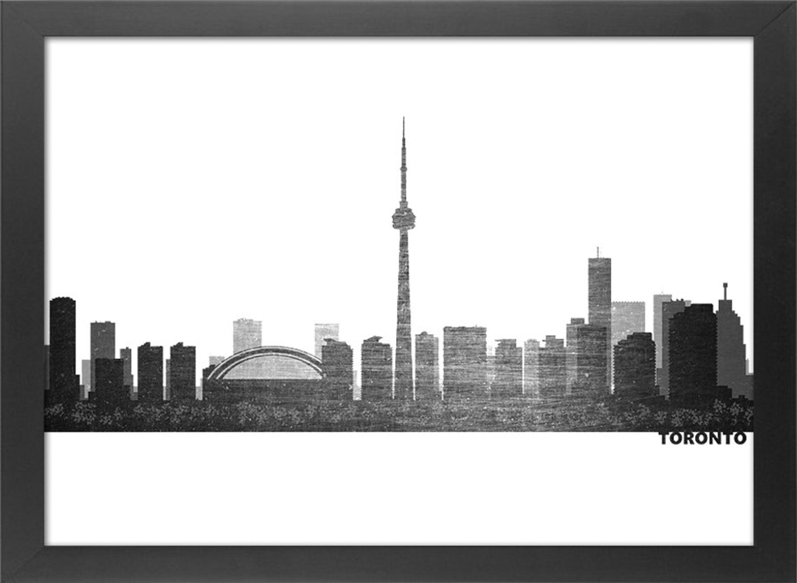 Toronto Skyline Print Toronto Canada Cityscape Silhouette - Etsy