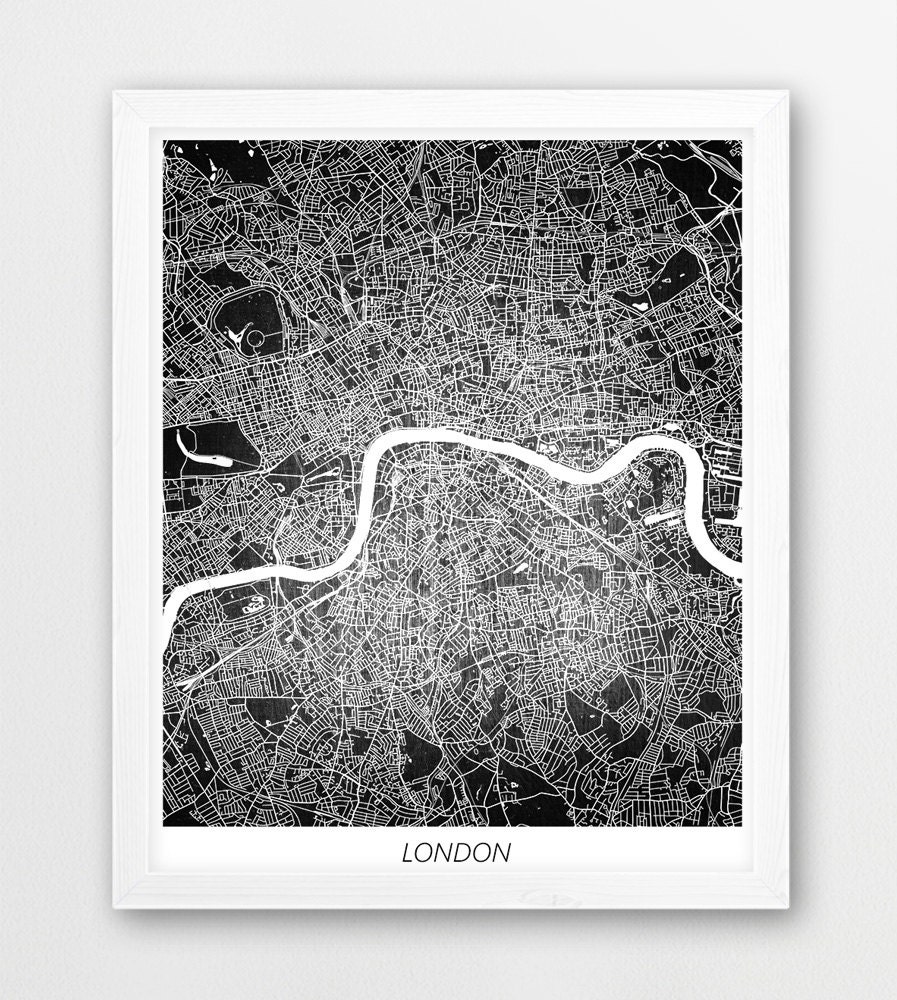 London Street Map Print London City Poster Print London | Etsy