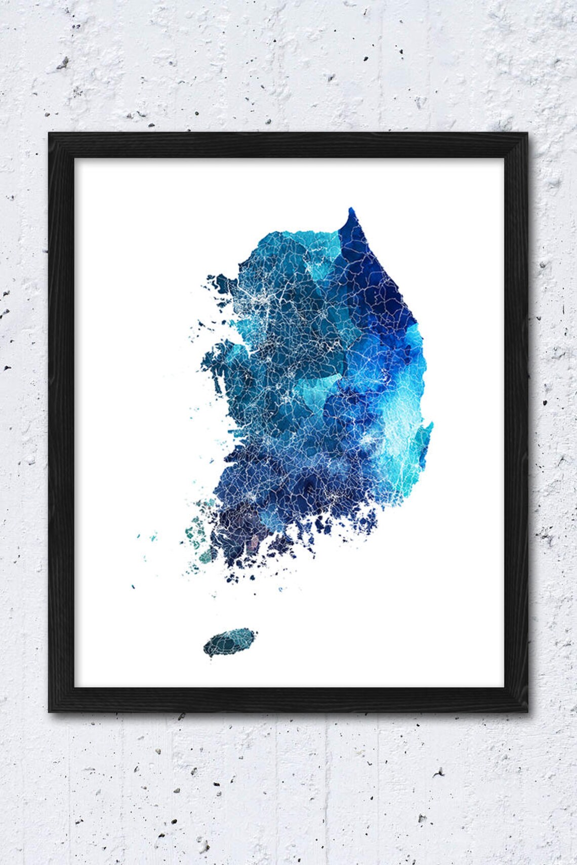 South Korea Map Print South Korea Poster Printsouth Korea | Etsy