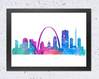 St Louis Watercolor - Etsy