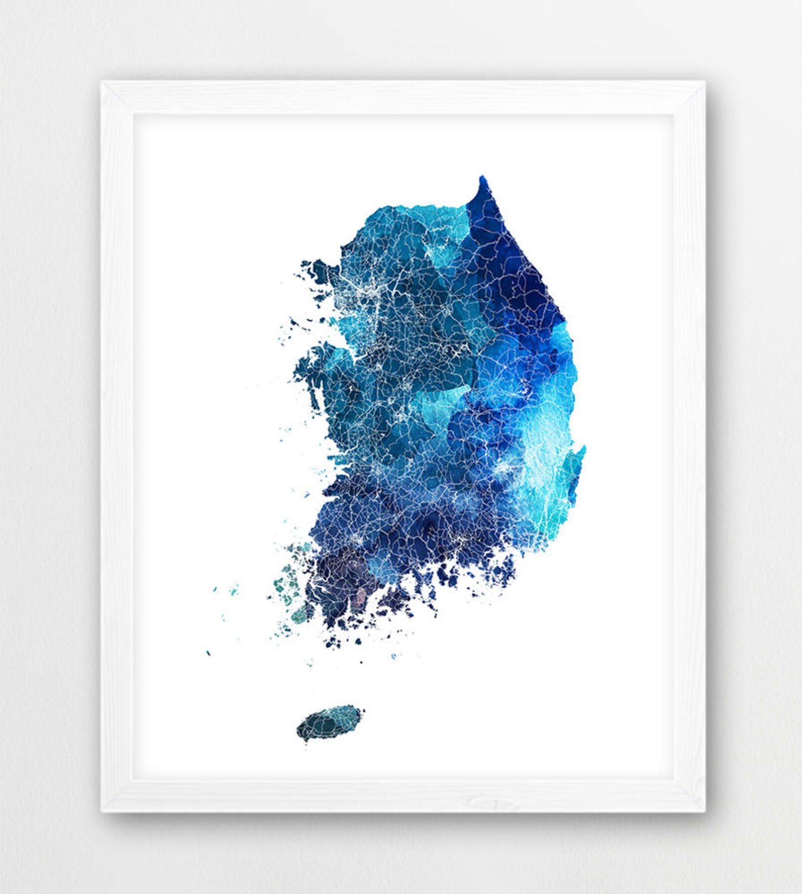 South Korea Map Print South Korea Poster Printsouth Korea | Etsy