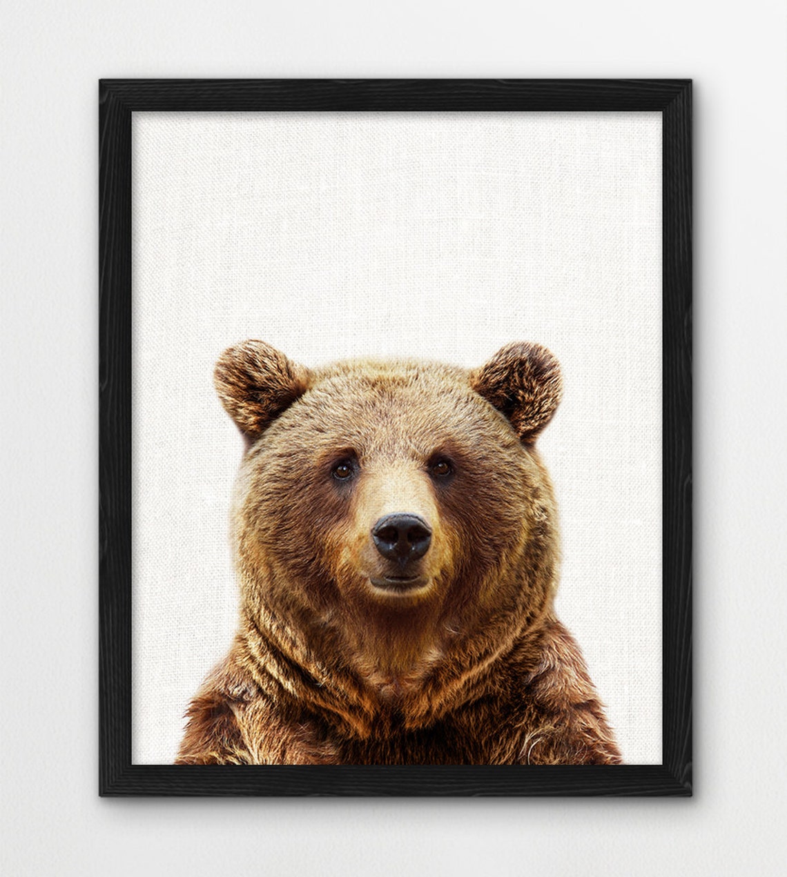 Bear Print, Brown Bear Print, Woodlands Forest Animals Art Photo ...