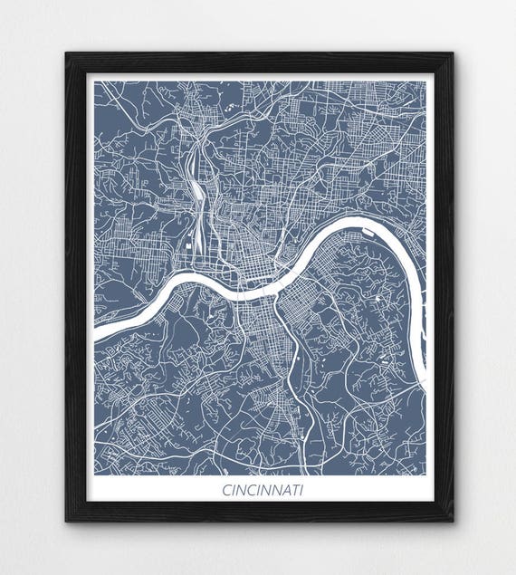 Cincinnati Map Print Cincinnati Map Poster Print Cincinnati | Etsy
