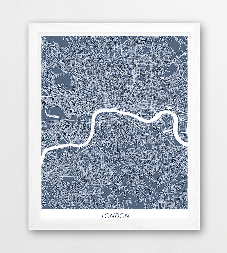 London Street Map Print London City Poster Print London - Etsy