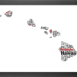 Instant Download Printable Digital File - Hawaii State Typography Print ...