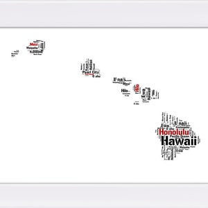 Instant Download Printable Digital File - Hawaii State Typography Print ...