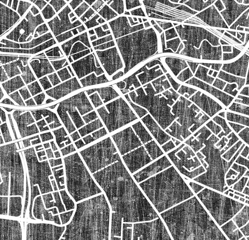 Manchester Street Map Print Manchester City Poster Print - Etsy