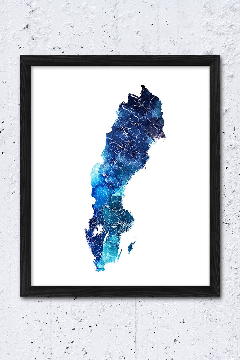 Sweden Map Print Sweden Poster Print Sweden Street Map | Etsy