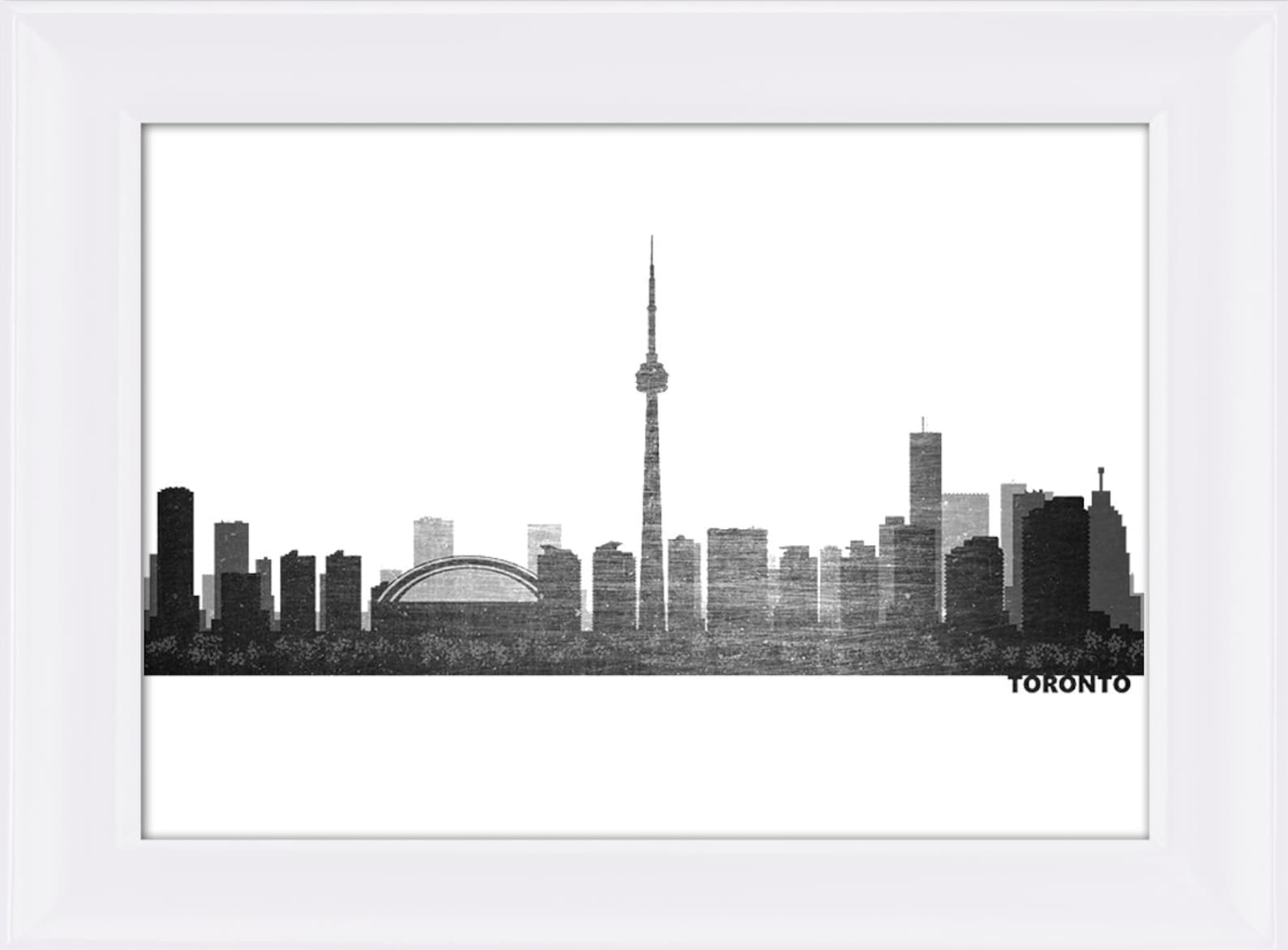 Toronto Skyline Print Toronto Canada Cityscape Silhouette - Etsy