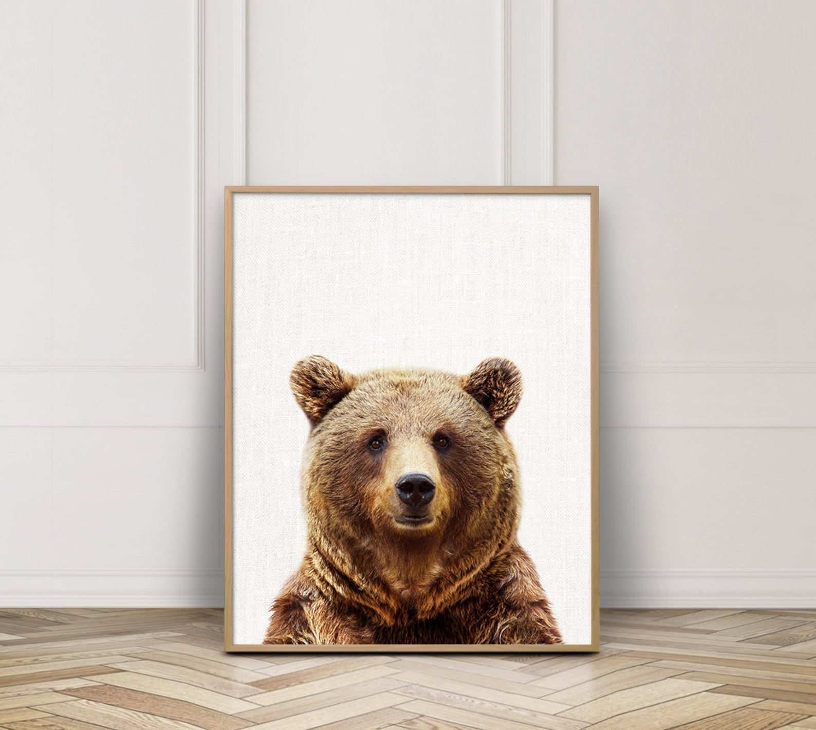 Bear Print, Brown Bear Print, Woodlands Forest Animals Art Photo ...