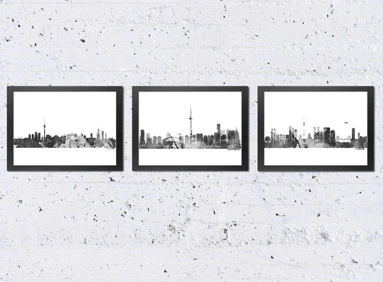 Toronto Skyline Print Toronto Canada Silhouette Cityscape - Etsy