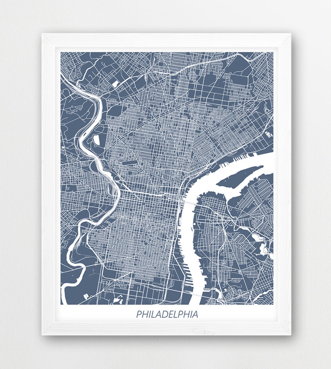 Philadelphia Map Print Philadelphia Map Poster Print | Etsy