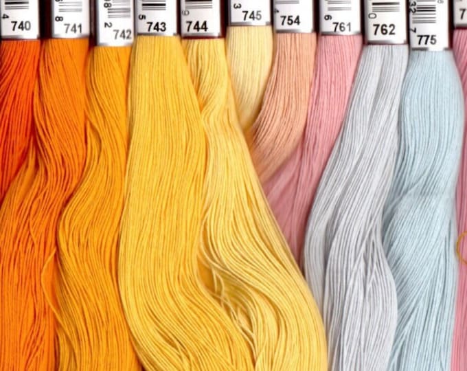 DMC Floche - Colors 739-5200, White, Ecru - Etsy