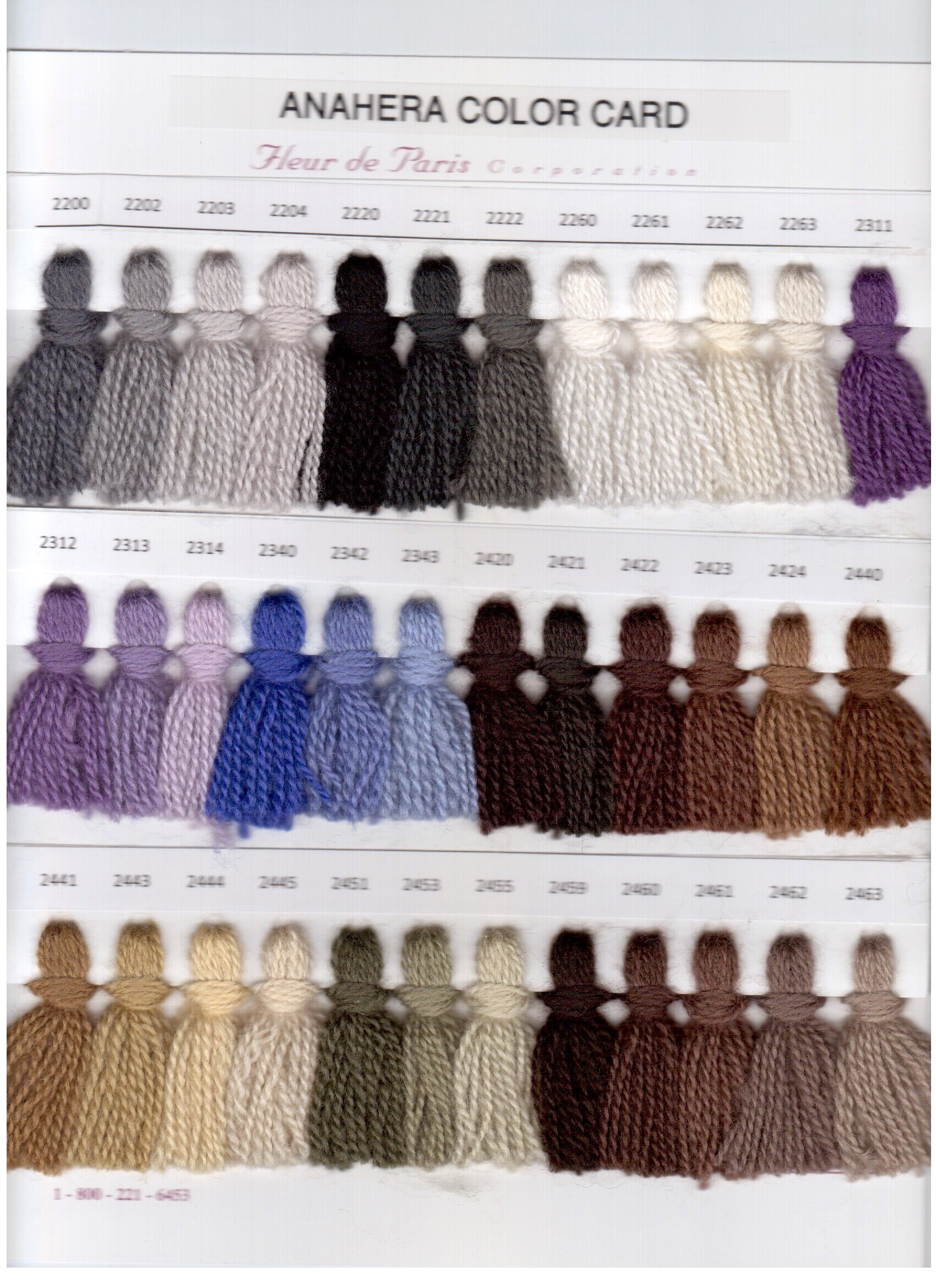 Anahera Color Card Persian Type Needlepoint Wool - Etsy