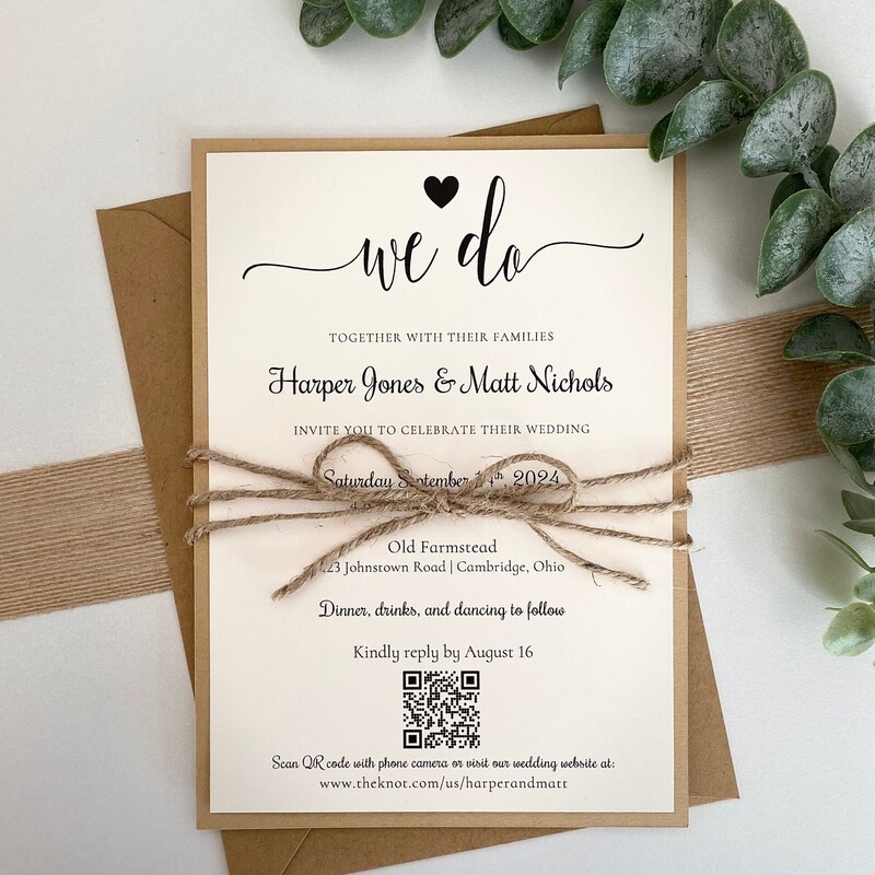 Rustic Wedding Invitation - Etsy