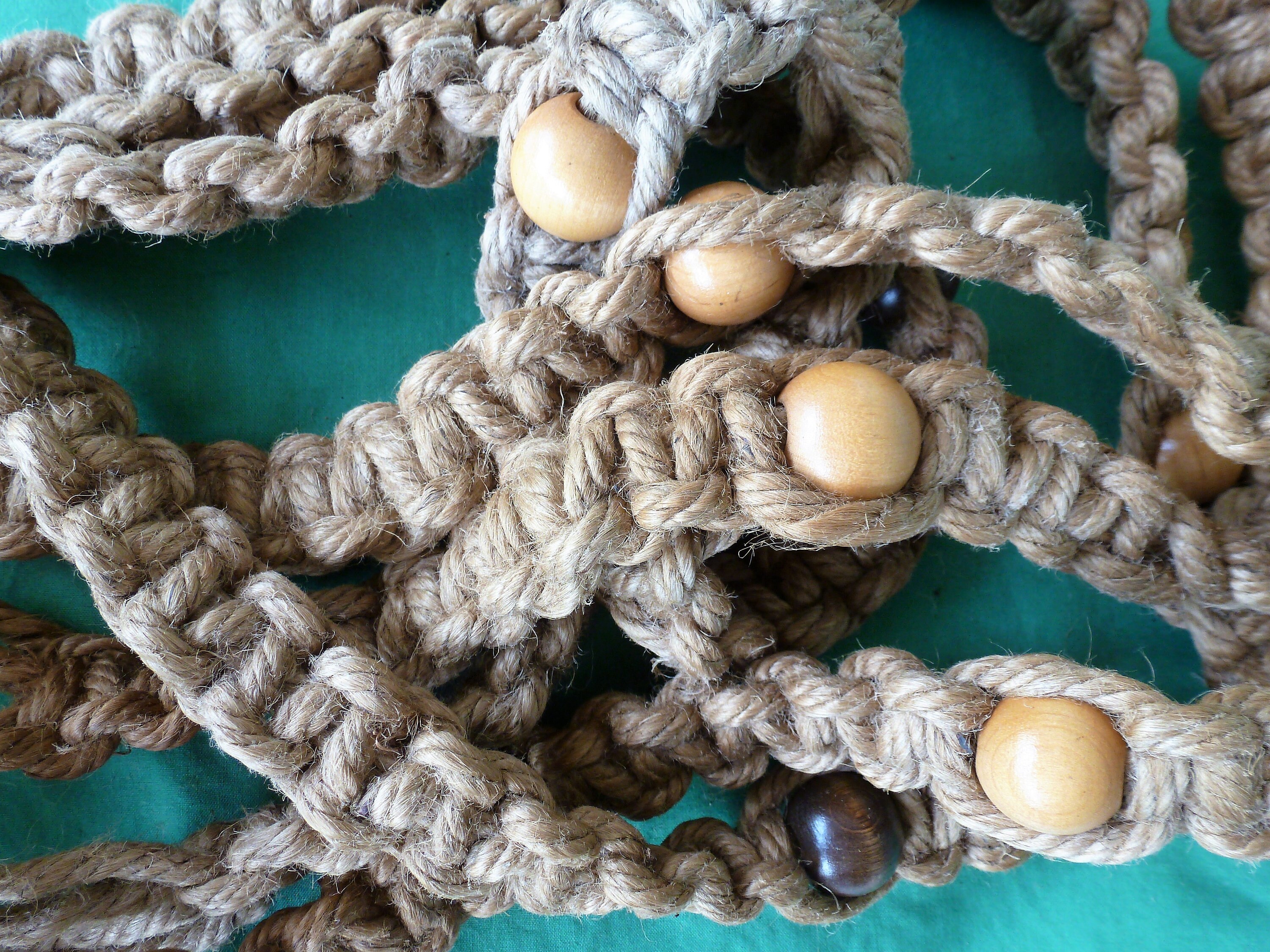 Gift Set of Two Vintage Illustrated Macrame Guidebooks with Jute ...