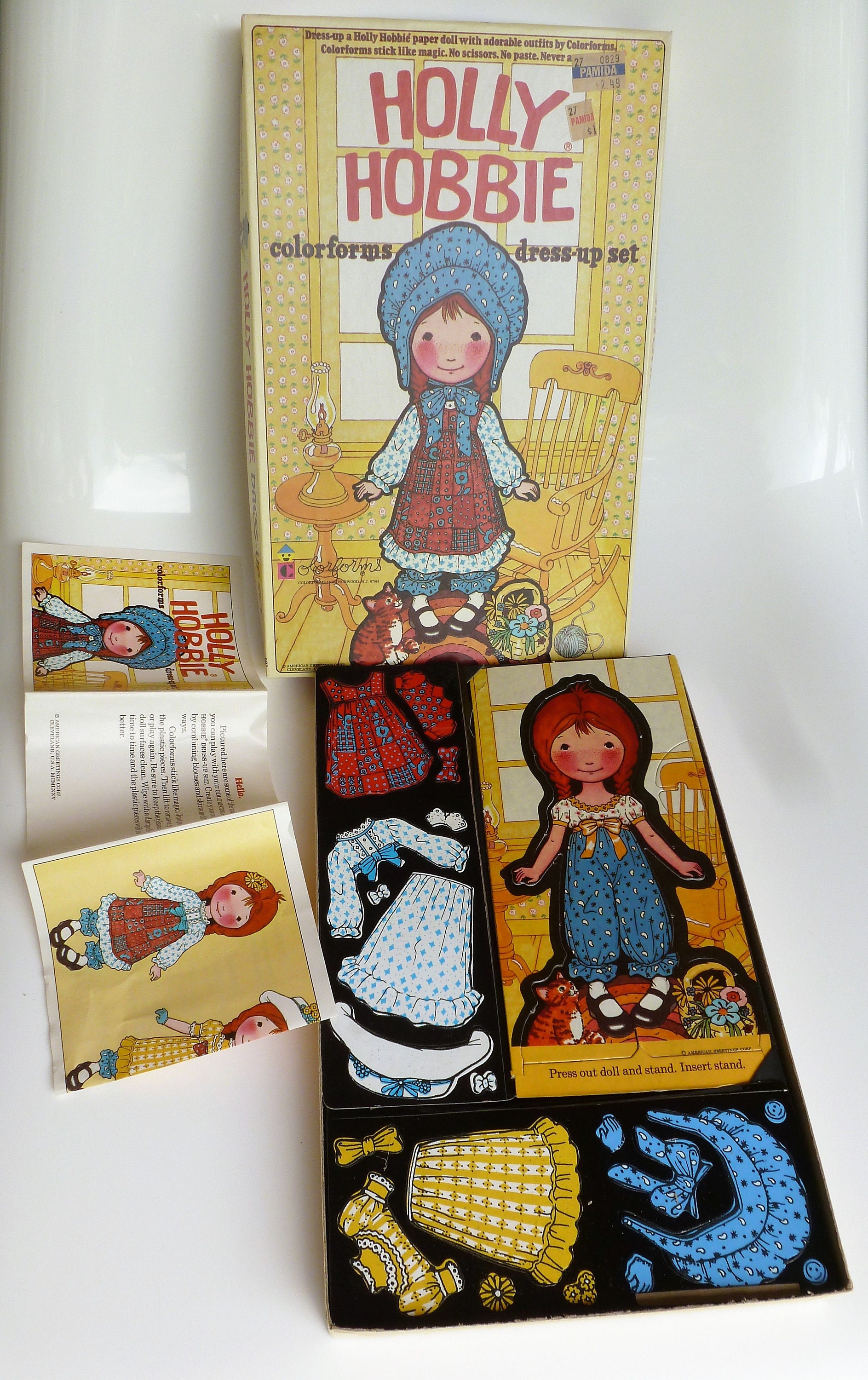 Vintage Holly Hobbie Colorforms Dress Up Set COMPLETE