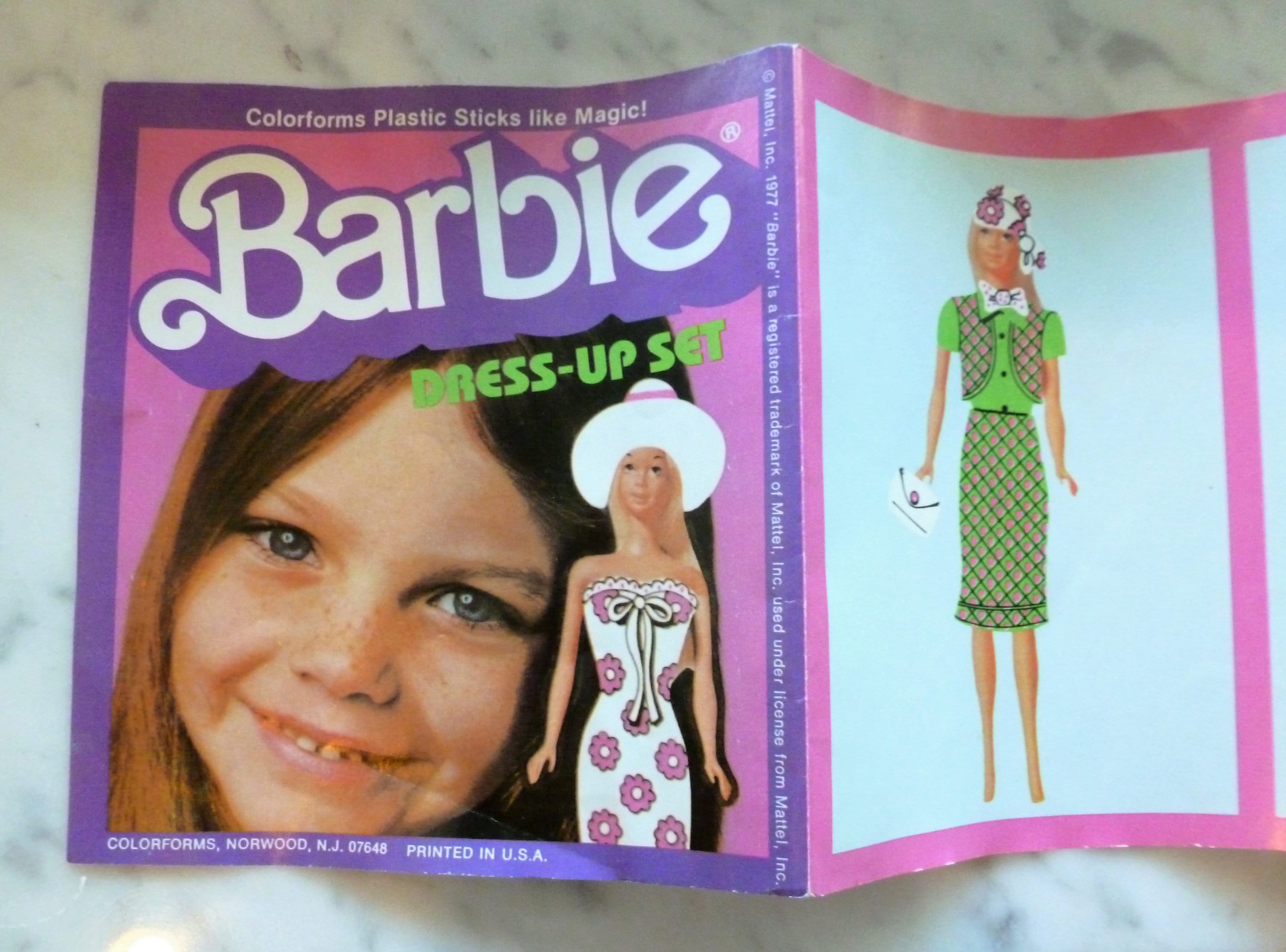 Vintage Barbie Colorforms Dress Up Set COMPLETE