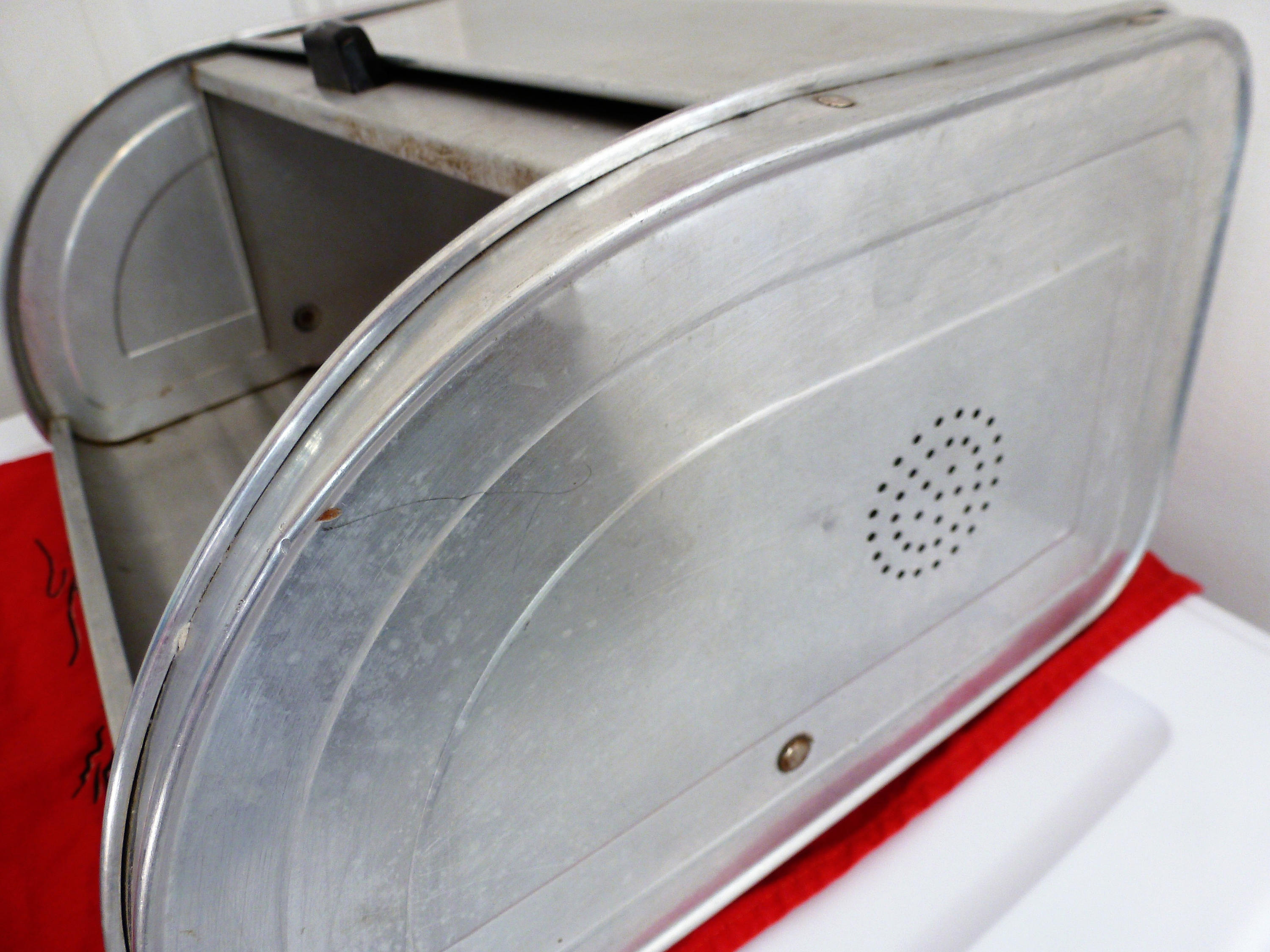 Vintage Aluminum Kromex Breadbox Midcentury