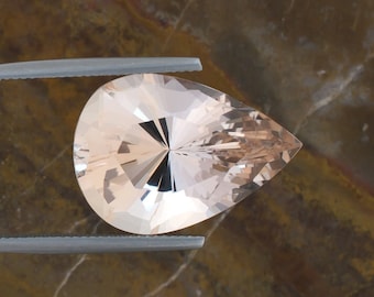 1.01ct Morganite Gemstone, 8.52x4.80x3.10mm, Pink Peach Color Hue ...